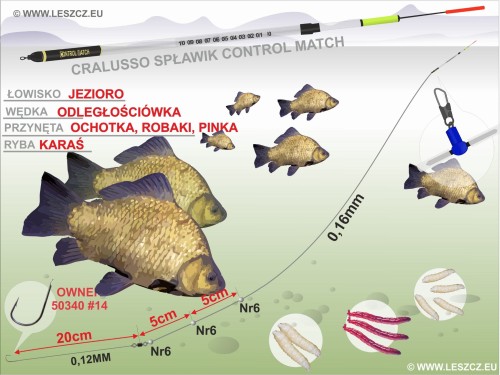 CRALUSSO ZESTAW 334 - SPŁAWIK CONTROL MATCH - KARAŚ 5g www.leszcz.eu